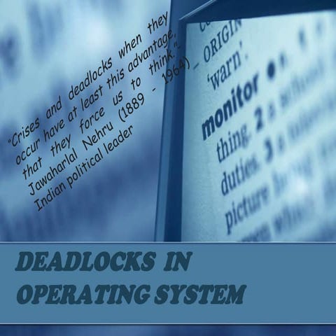 Deadlocks In Operating System Pptx Operating Systems Computer 6866