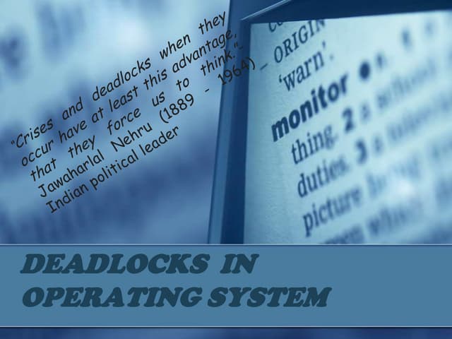 Deadlocks In Operating System Pptx Operating Systems Computer 6866