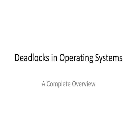 Deadlocks _ OS_ Presentation. pd.@237547 | PDF