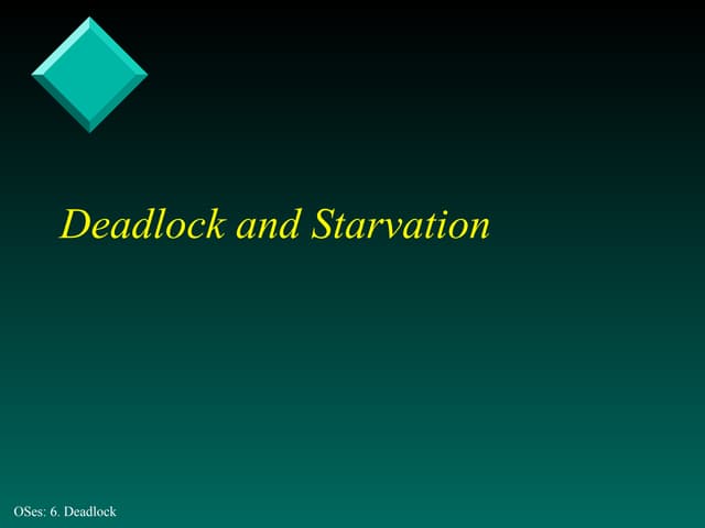 DeadLock in Operating-Systems | PPTX