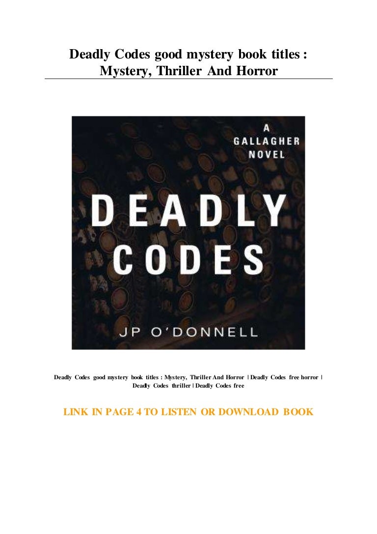 Deadly Codes Good Mystery Book Titles Mystery Thriller And Horror deadly-codes-good-mystery-book-titles-mystery-thriller-and-horror