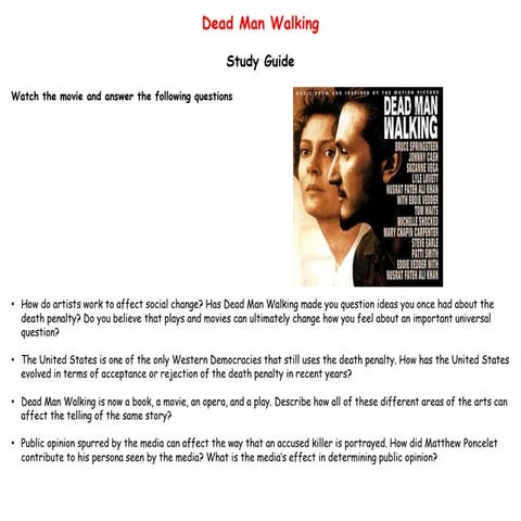 Dead man walking activity | PPTX
