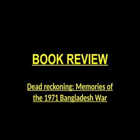 dead reckoning book . Book Review in simple | PPTX