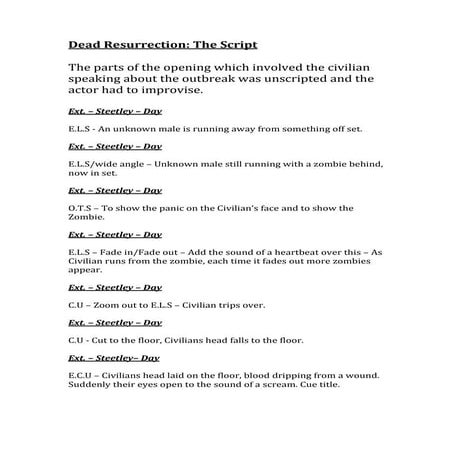 Dead resurrection (Re-upload) | DOCX | Horror | Genres
