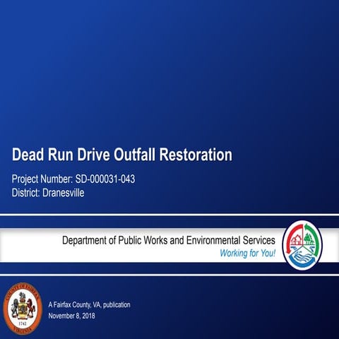 Dead Run Drive Outfall Restoration | PPT