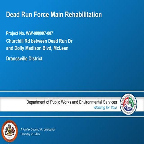 Dead Run Force Main Rehabilitation Project | PPTX