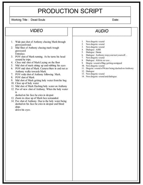 Production Script | PDF