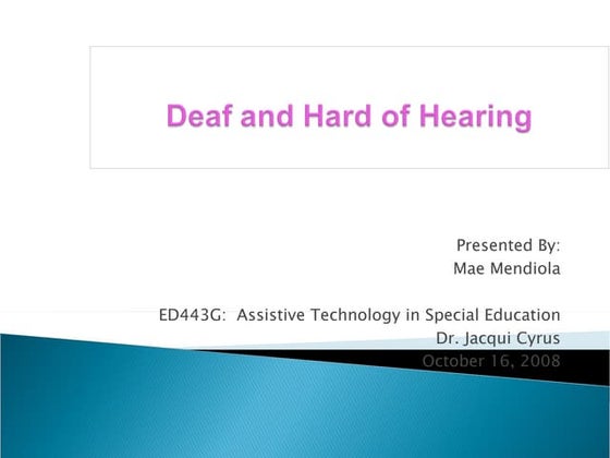 Understanding Deaf Culture Outline | PPT