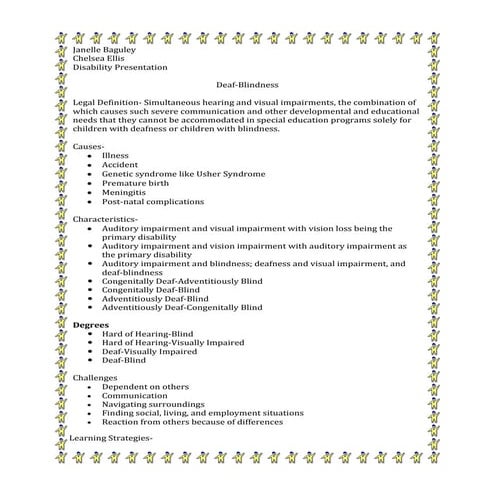 Deaf blindness | DOCX