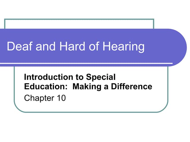 Hearing impairment presentation | PPT