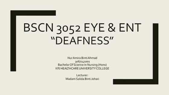 Deafness-Hearing-loss-Presentation.power | PPT