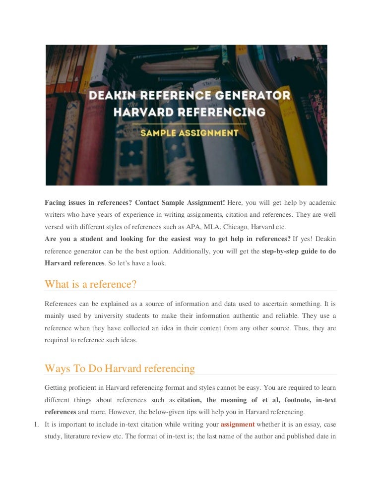 Deakin Reference Generator Harvard Referencing deakin-reference-generator-harvard-referencing