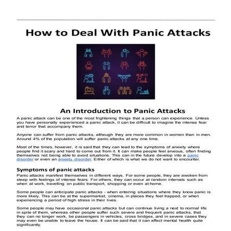 How to Deal with Panic Attacks | PDF