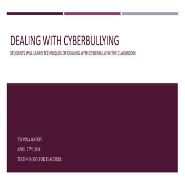 Dealing with cyberbullying | PPTX