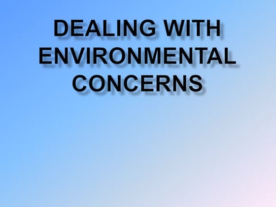Environmental problems | PPT