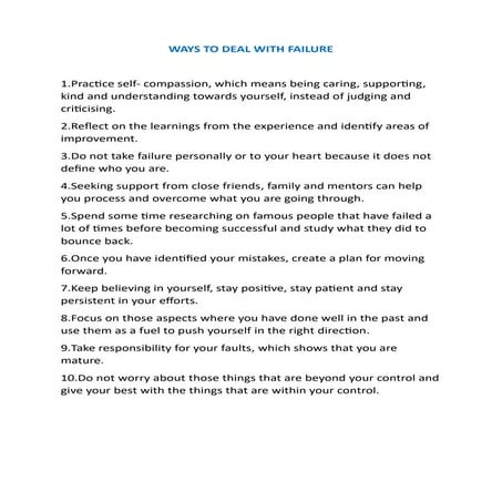 how to overcome failure | PPTX