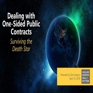 Dealing With One Sided Public Contracts- Surviving The Death Star | PDF