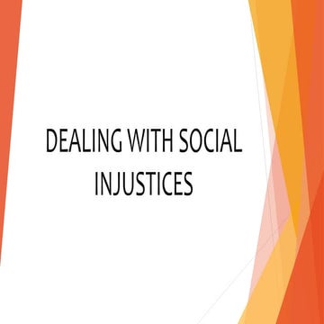 DEALING WITH SOCIAL INJUSTICES | PPTX