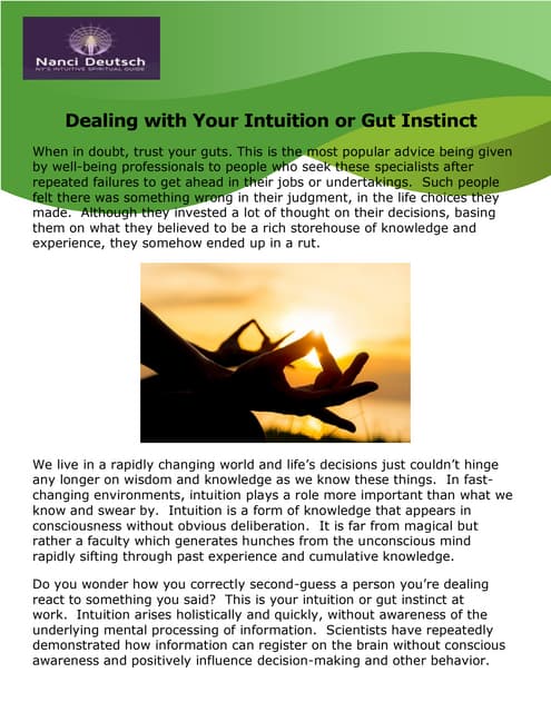 Power of intuition | PPT