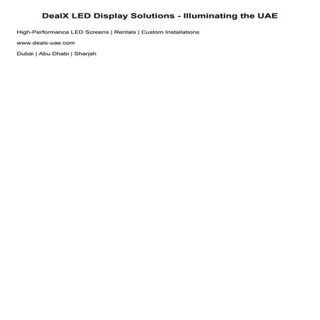 DealX LED Screen Display Lighting Solutions | PDF