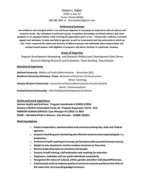 resume dawn 2016 | DOCX