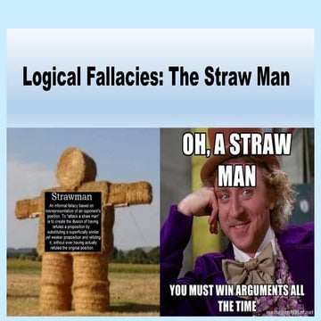 Dean r berry fallacy straw man | PPTX | Cycling | Sports