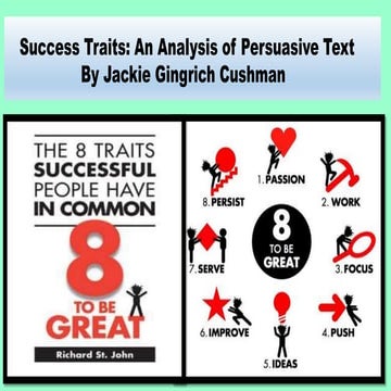 Dean r berry persuasive argument success traits | PPT | Free Download