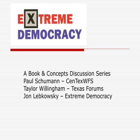 Extreme Democracy: Political Tools | PPT