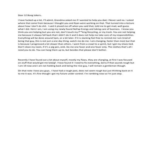 Dear 12 bong tokers | DOCX