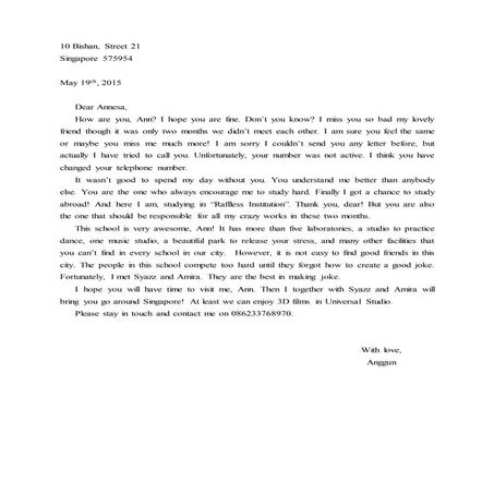 Dear annesa, Private Letter in English | PDF