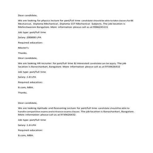 Dear candidate | DOCX