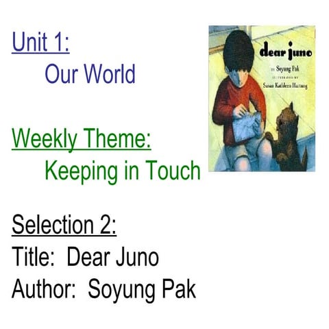 Dear Juno Focus Wall | PPT | Books and Literature