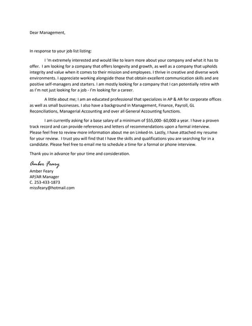 Admin Cover Letter | DOCX