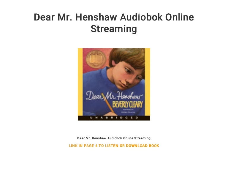 Dear mr henshaw online book - jesmuseum