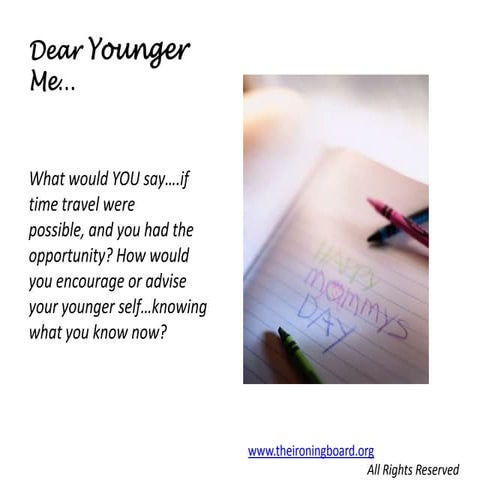 Dear Younger Me...A Mother's Day post | PPTX