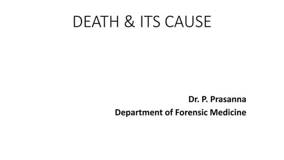 Death and signs of death | PPTX | Death, Injury, or Military Conflict ...