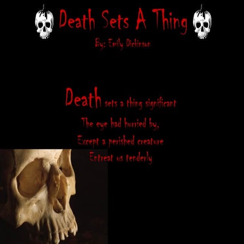 Death Sets A Thing | PPT