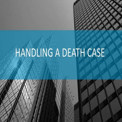 Handling a Death case in Factory | PPTX