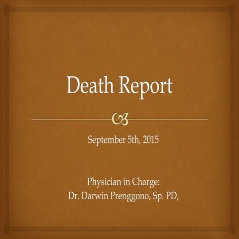 Death case mrs.k | PPT