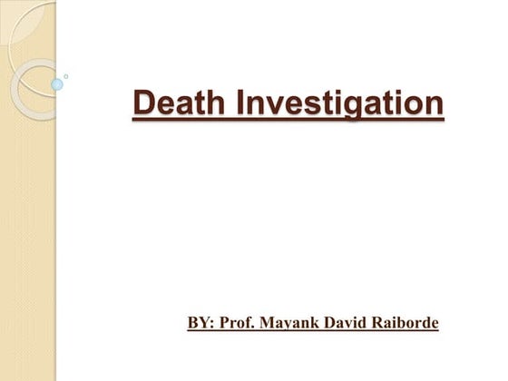 1. Introduction to Forensic Medicine | PPSX | Injuries | Diseases and ...