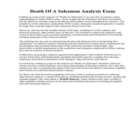 Death Of A Salesman Analysis Essay.pdf