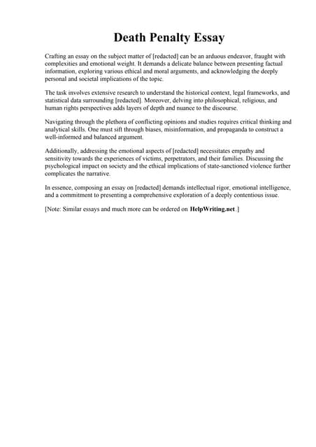 Descriptive Essay Examples About A Person | PDF