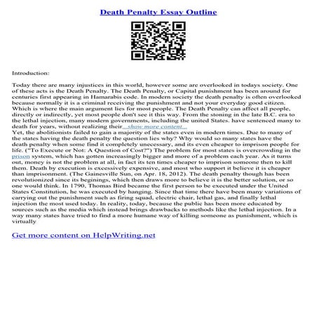 Persuasive Speech On Capital Punishment | PDF