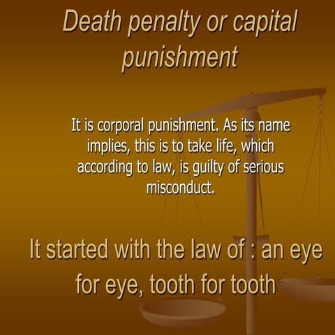 Death penalty or capital punishment | PPT