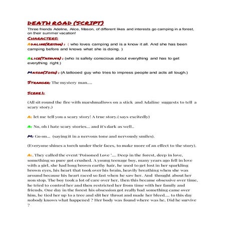 Death road (script) | DOCX