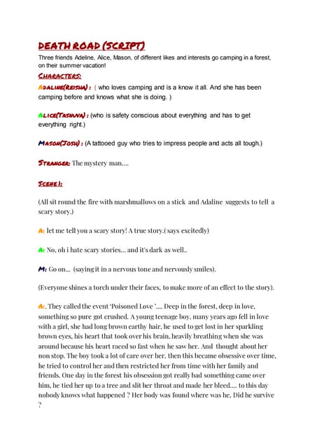 Death road (script) | PDF