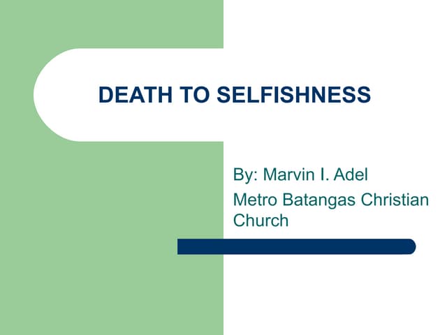 Selfishness | PPTX