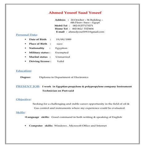 cv Ahmed Youssef | DOC