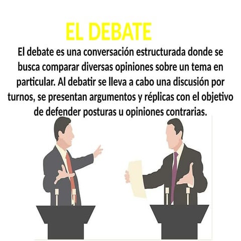 Características y estructura de los debates | PPTX