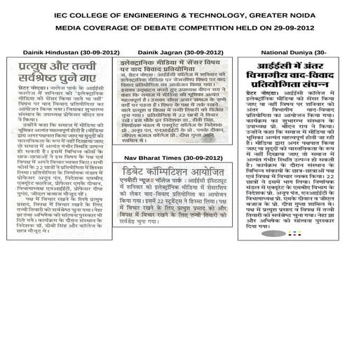 Debate Competition coverage | PDF